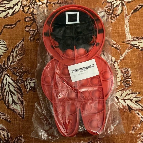 Games | Squid Game Guards Push Pop It Fidget Toy Dimple Bubble Popper ...